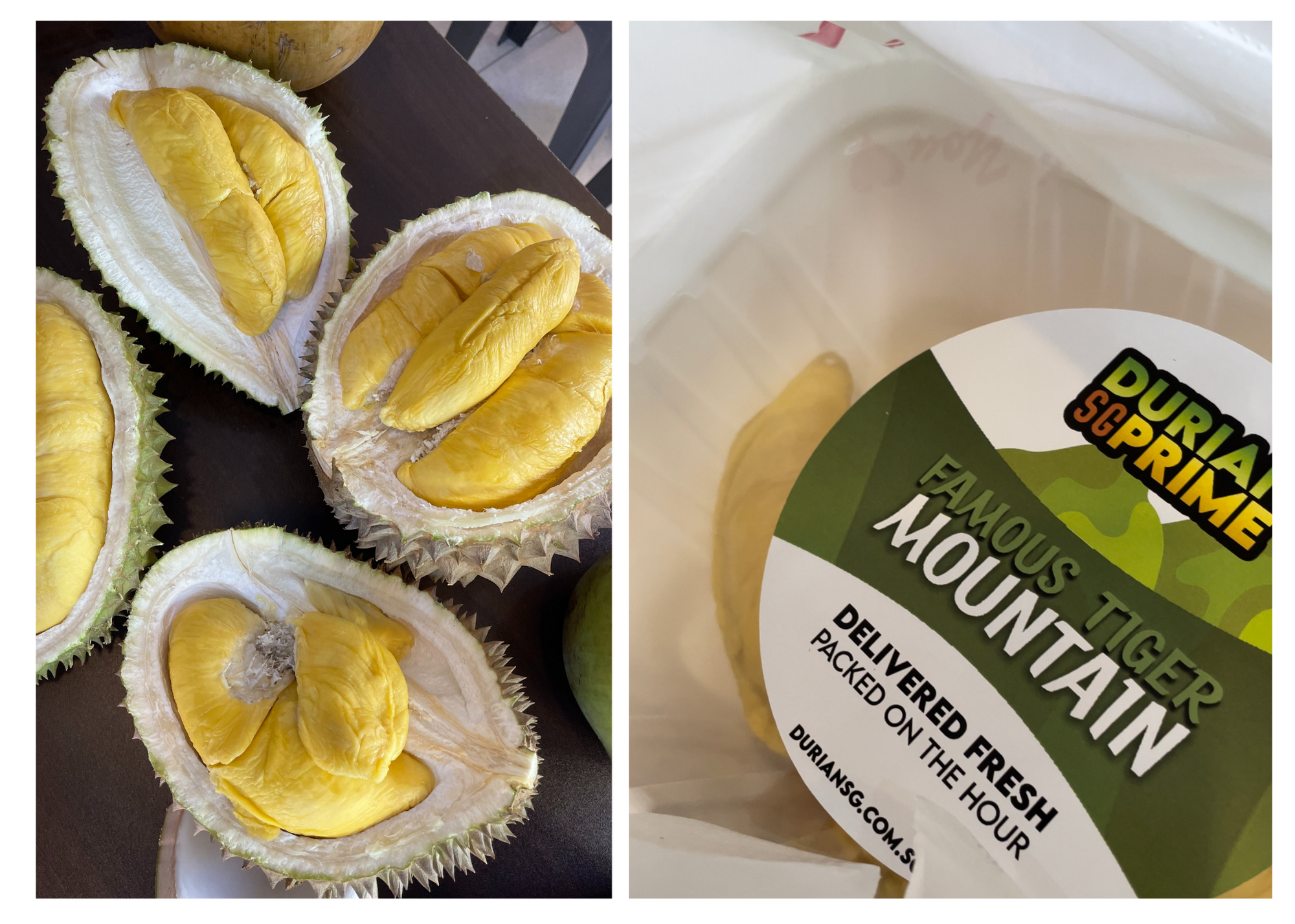 Trying the Best Durian - Tiger Black Gold Durians from Durian SG Prime ...
